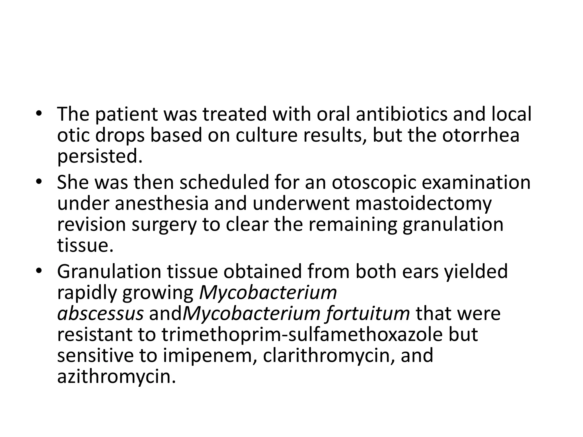 The formation and management of middle ear granulation | PPTX