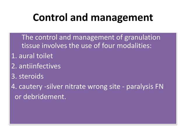 The formation and management of middle ear granulation | PPTX | Ear ...