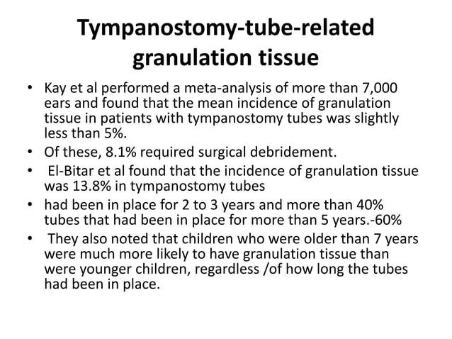 The formation and management of middle ear granulation | PPTX | Ear ...