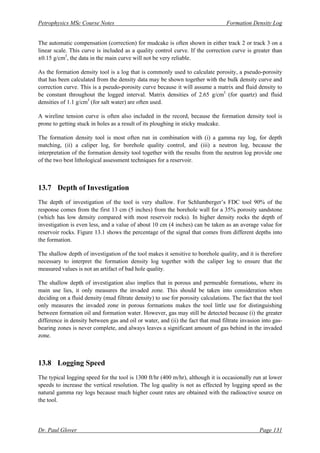 The formation density log chapter 13 | PDF