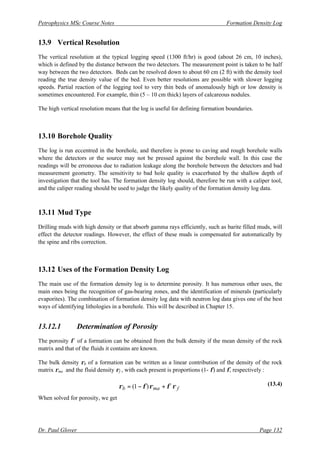 The formation density log chapter 13 | PDF