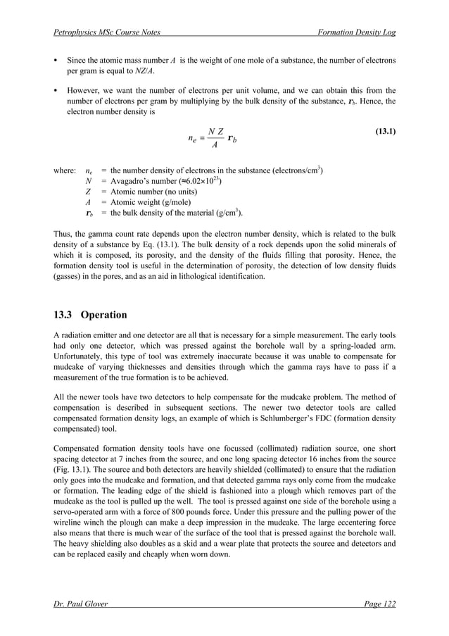 The formation density log chapter 13 | PDF