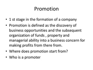 The formation of a company | PPTX | Business Accounting & Finance ...