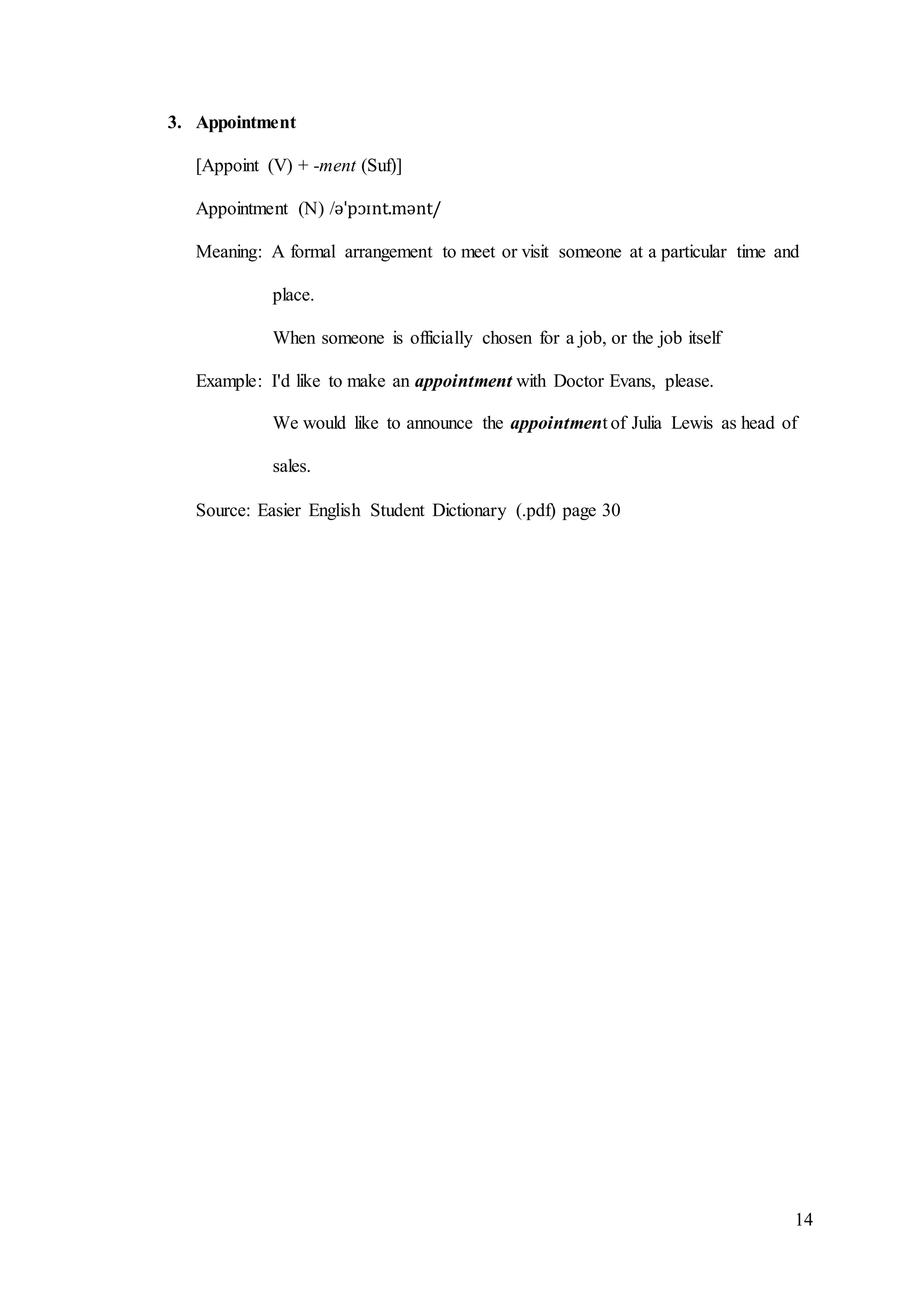 The formation of english words through derivation | DOCX