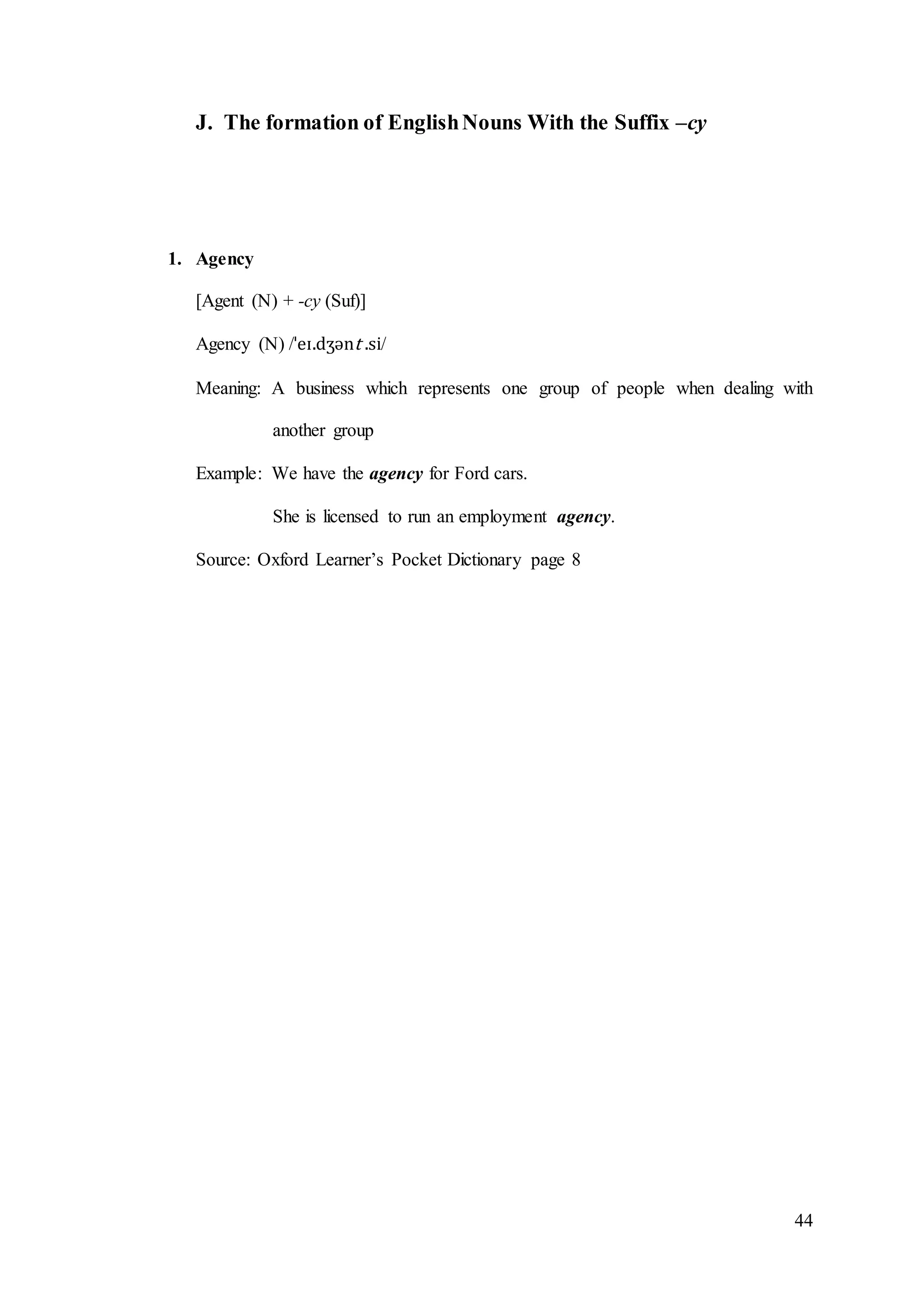 The formation of english words through derivation | DOCX
