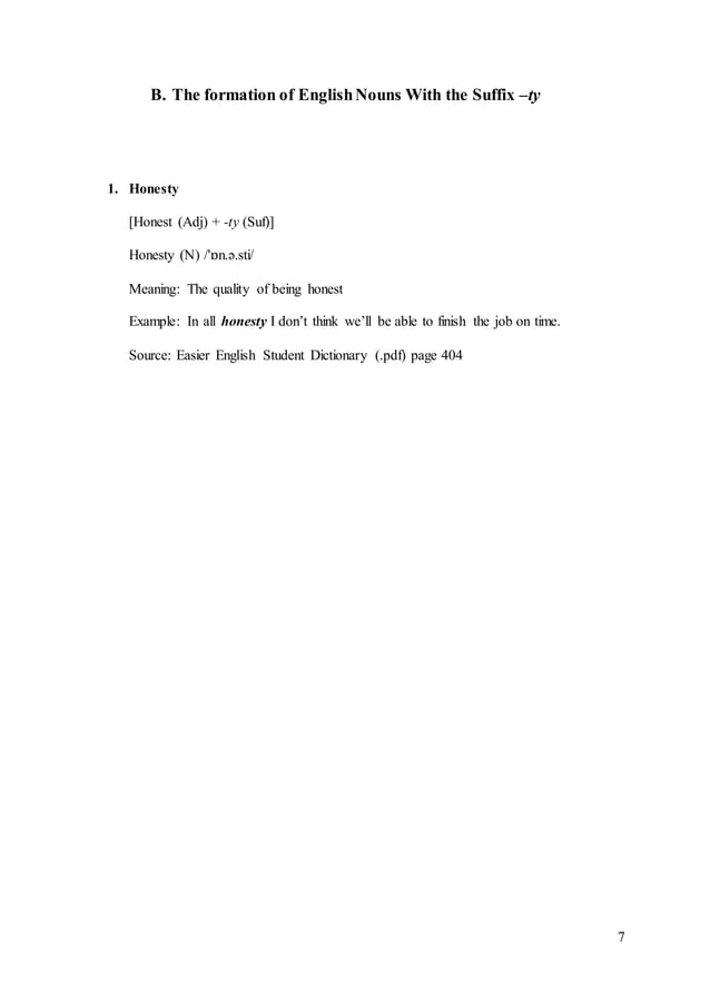 The formation of english words through derivation | PDF