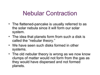 The Formation of the Solar System Our universe1.ppt