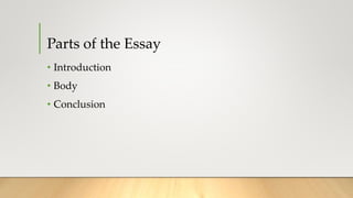 The format of an essay | PPT
