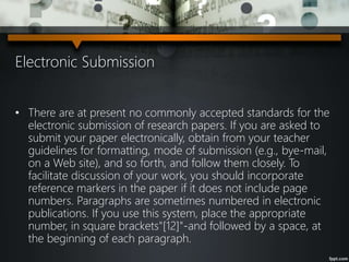 The Format of The Research Paper | PPTX