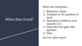 The Form I-864 and the right to indefinite spousal support | PPT