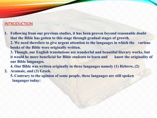 THE FORM OF OUR BIBLE.pptx