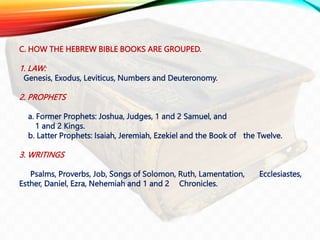 THE FORM OF OUR BIBLE.pptx