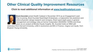 The Formula for Optimizing the Value-Based Healthcare Equation | PPT