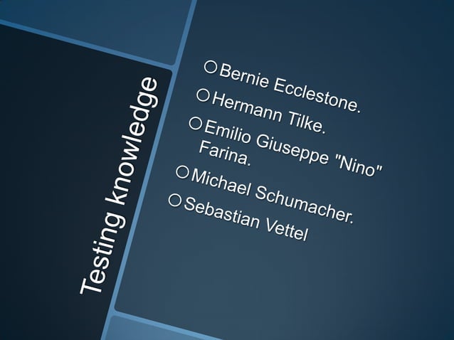 The formula 1 | PPT