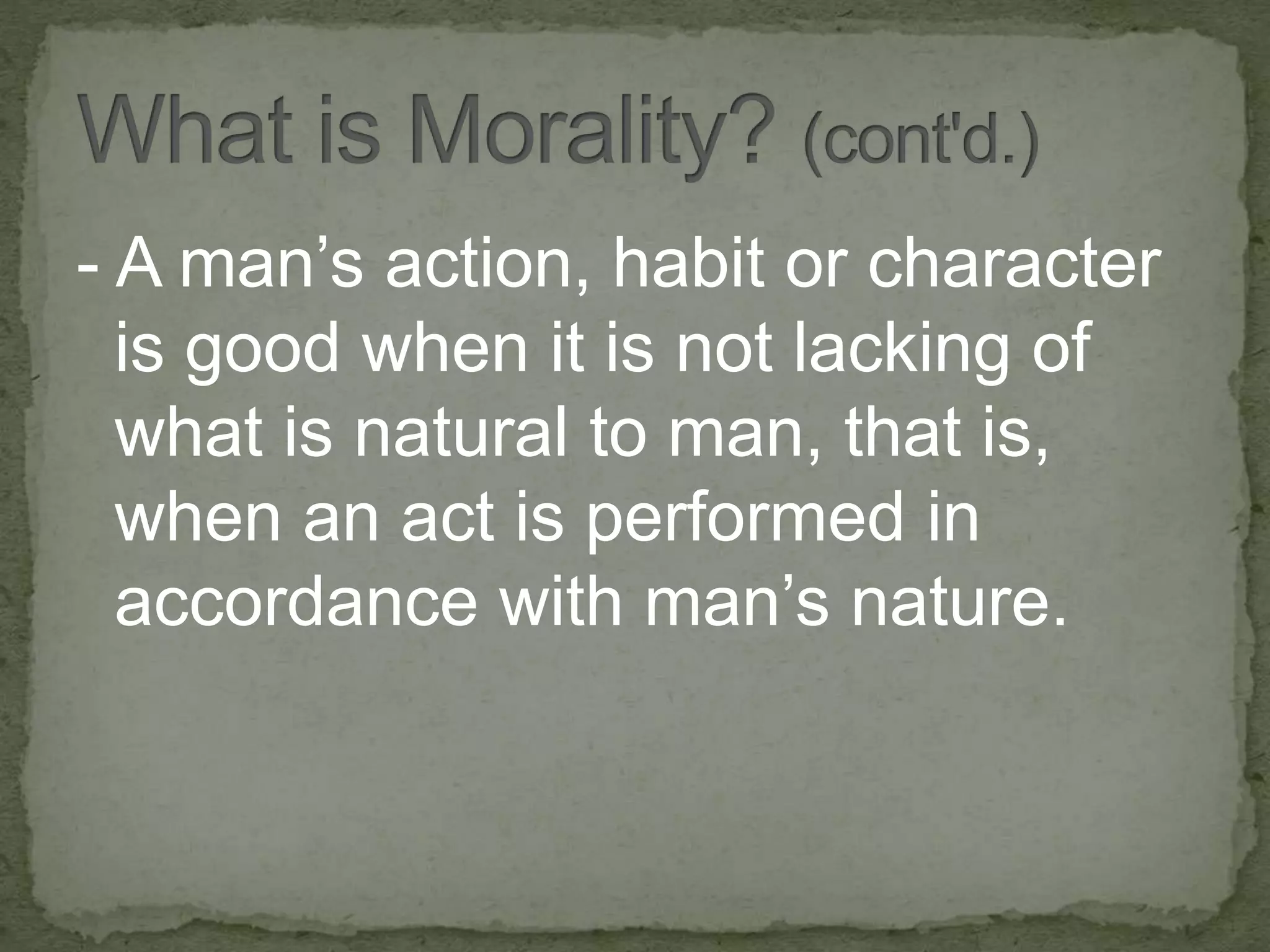 The foundational principles of morality | PPTX