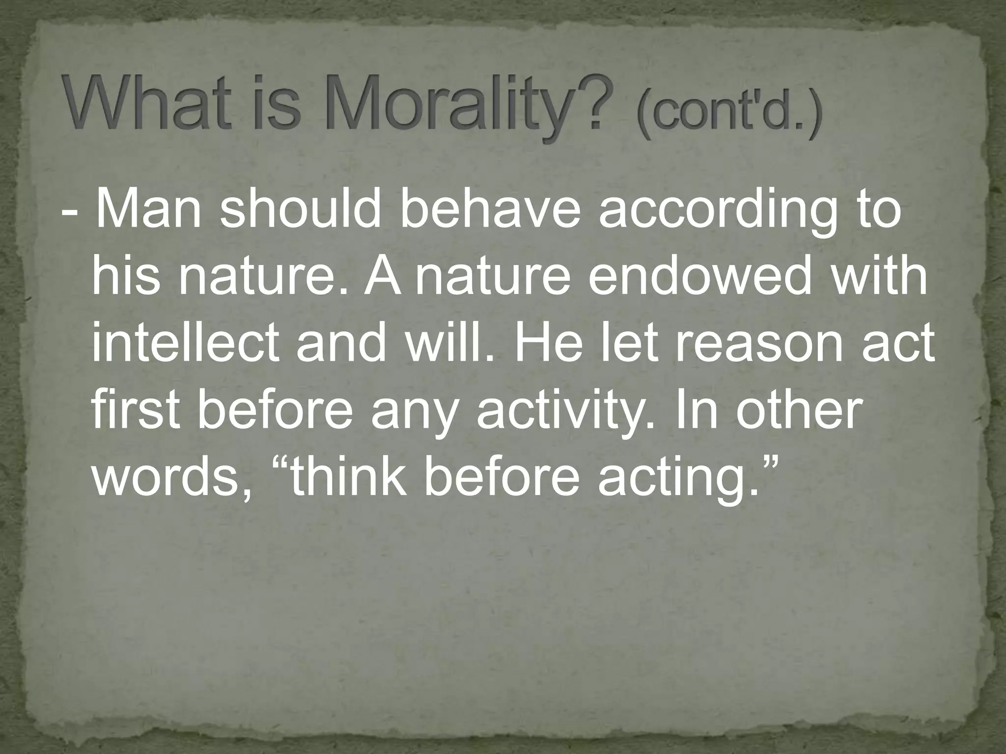 The foundational principles of morality | PPTX