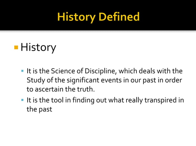 The foundation of history | PPTX