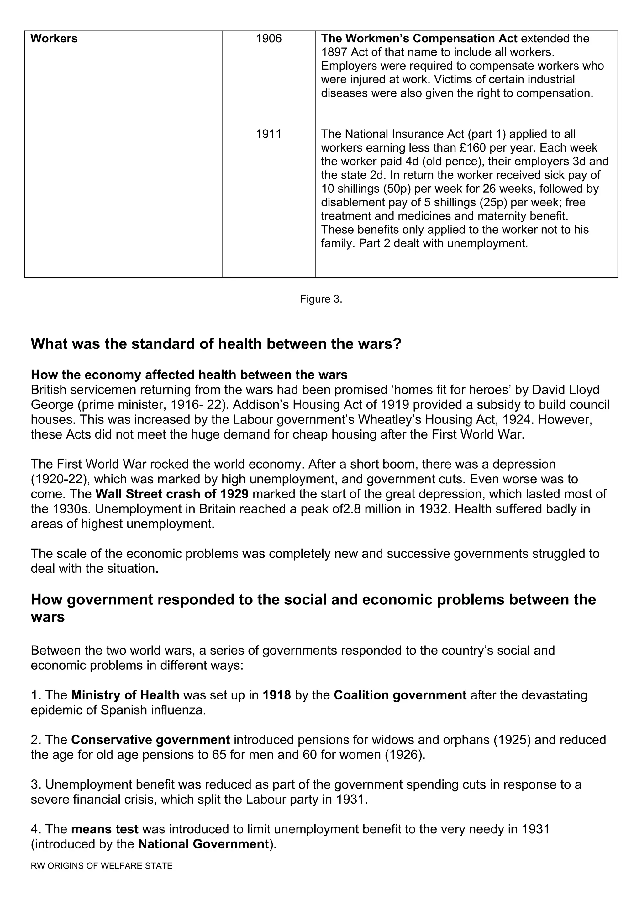 The Foundation of the Welfare State | DOC