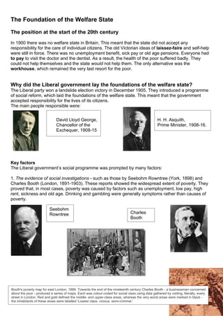 The Foundation of the Welfare State | DOC
