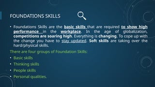 The foundation skills for 21st Century Jobs | PPTX