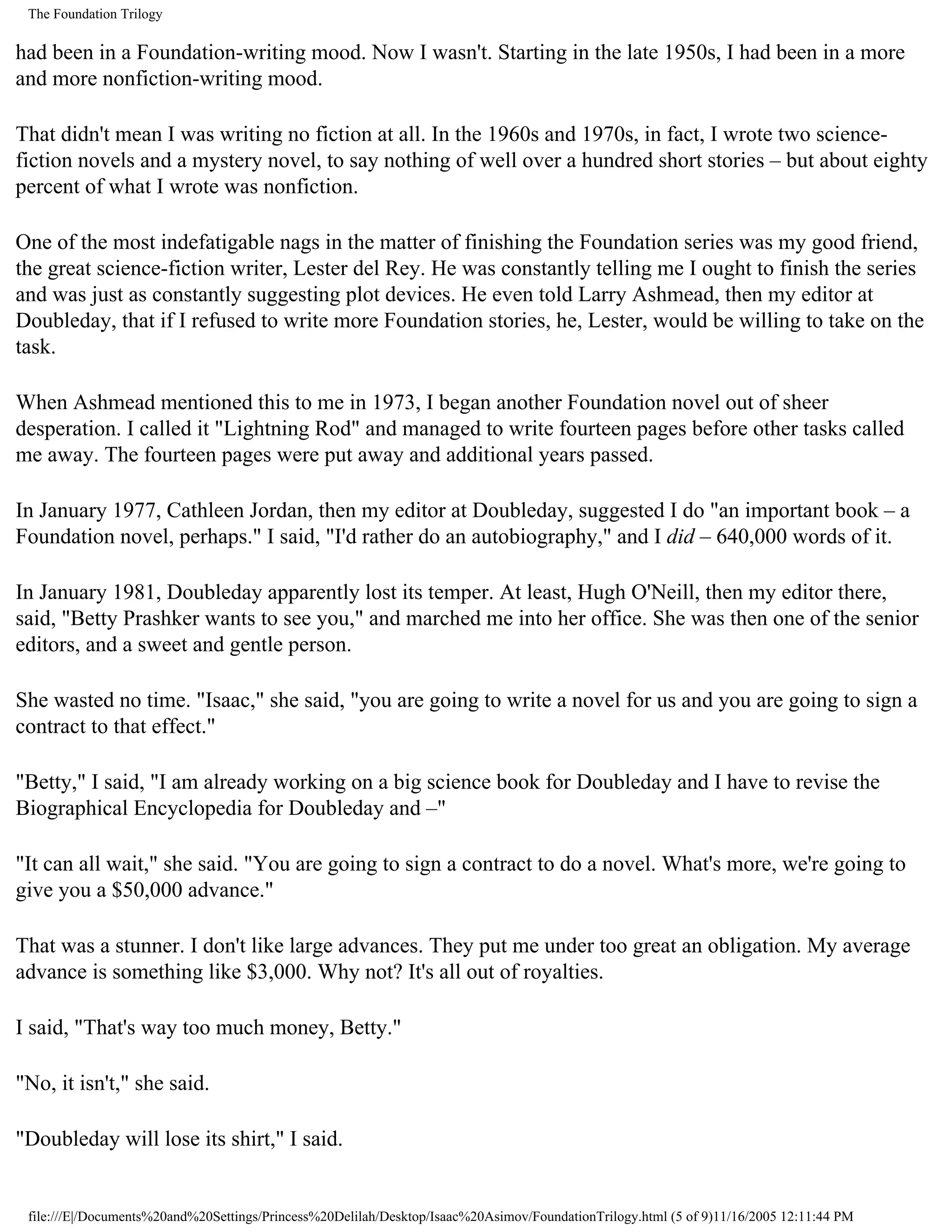 The foundation trilogy | PDF