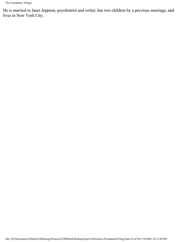 The foundation trilogy | PDF