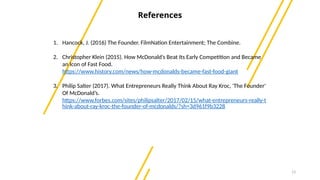 Inside McDonald’s Rise: The Founder Movie Business Case Study | PPT
