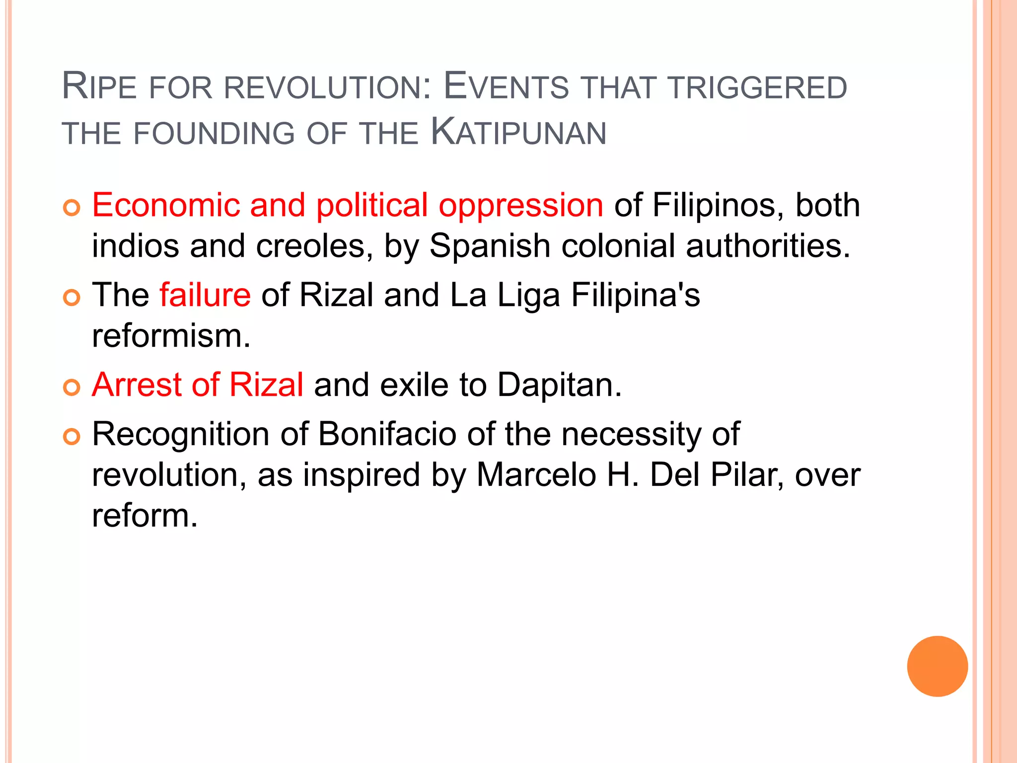 The founding of the katipunan | PPTX
