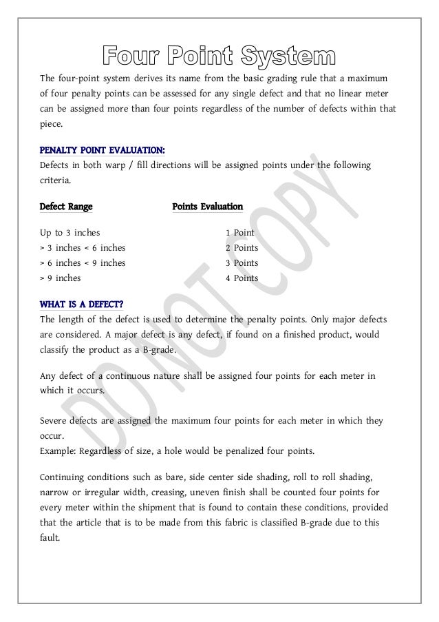 The Four Point System
