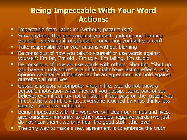 The Four Agreements | PPT | Christianity | Religion & Spirituality