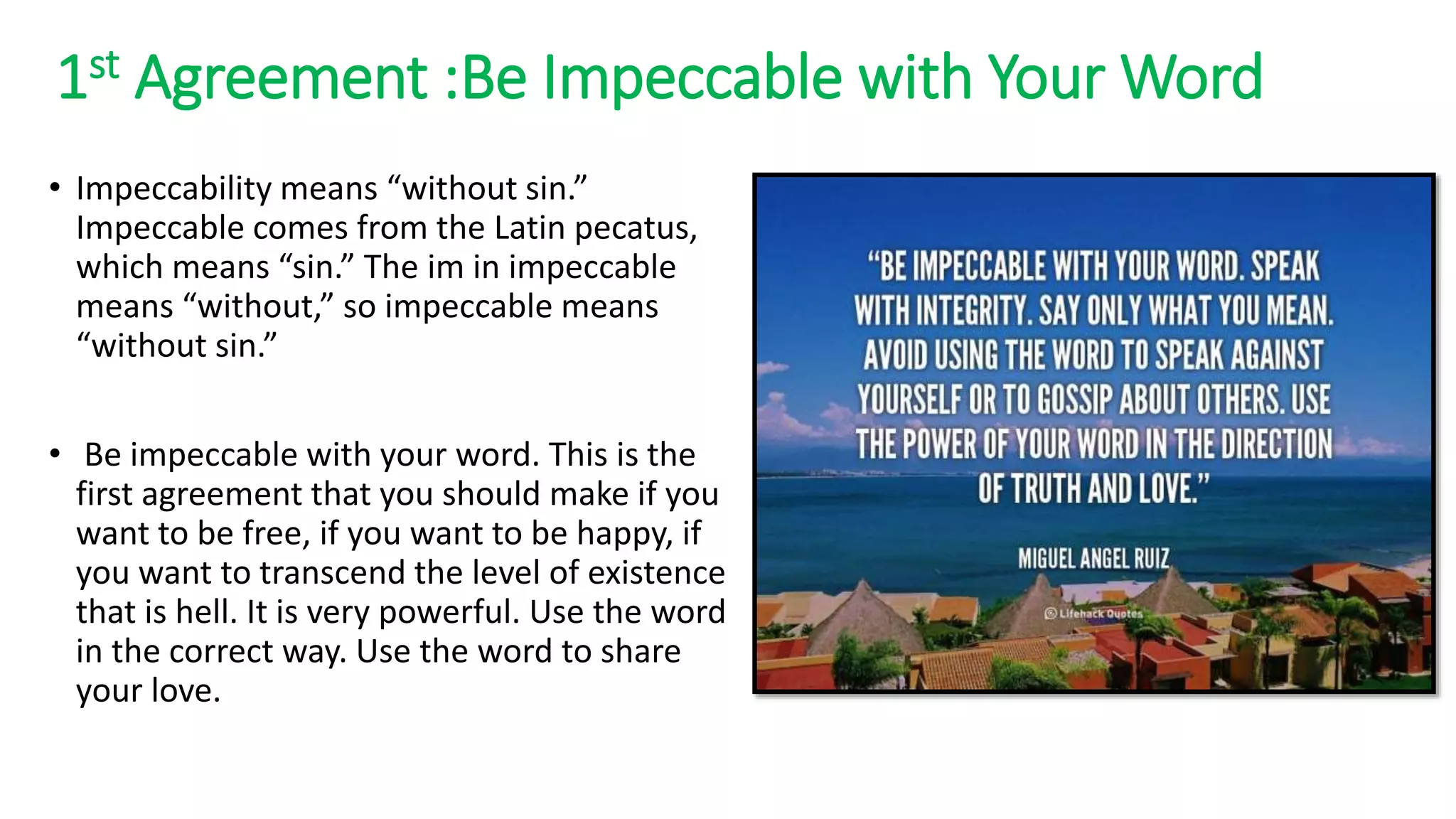 "Don Miguel Ruiz The four agreements" A better way to improve ...