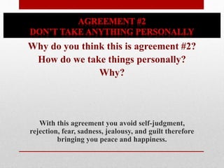 The Four Agreements - Your Key to Personal Freedom | PPTX