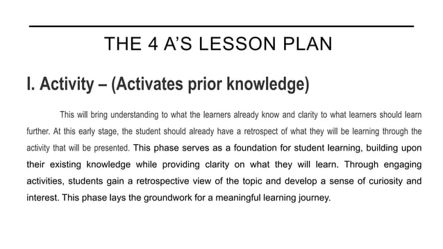 THE FOUR AS.pptx | Primary Education | Education