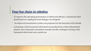 The four bar chain mechanism | PPTX