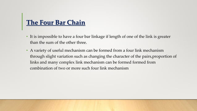 The four bar chain mechanism | PPTX | Robotics | Technology & Computing