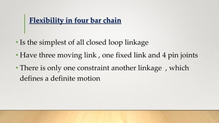 The four bar chain mechanism | PPTX