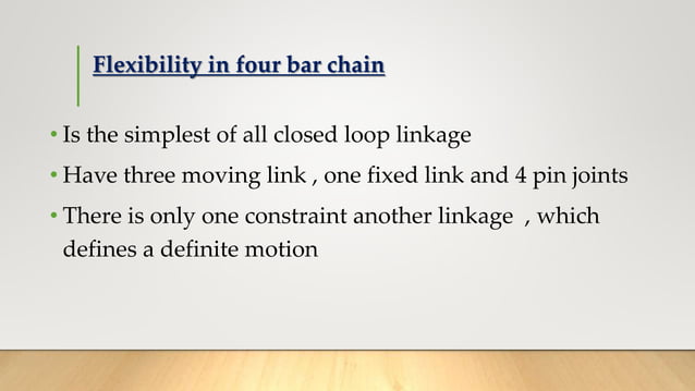 The four bar chain mechanism | PPTX | Robotics | Technology & Computing