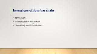 The four bar chain mechanism | PPTX