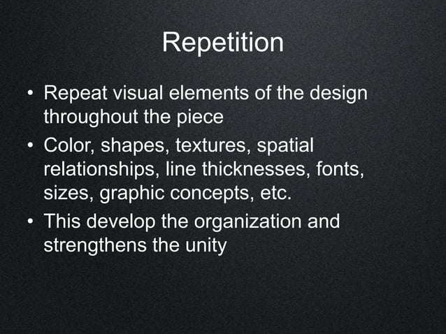 The four basic principles | PPTX | Design | Fine Art