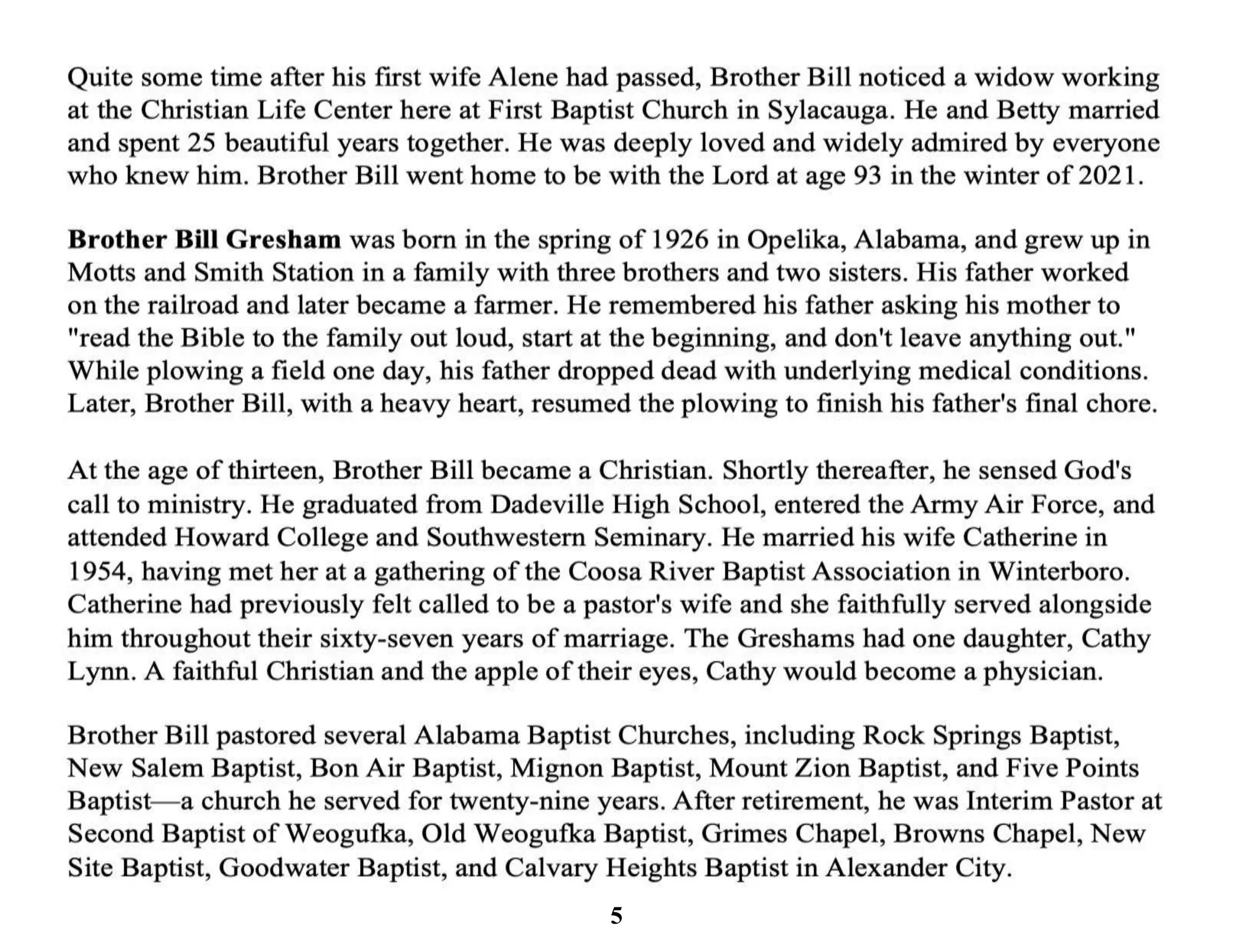 A MEMORIAL TRIBUTE TO THE FOUR BROTHER BILLS | PPT