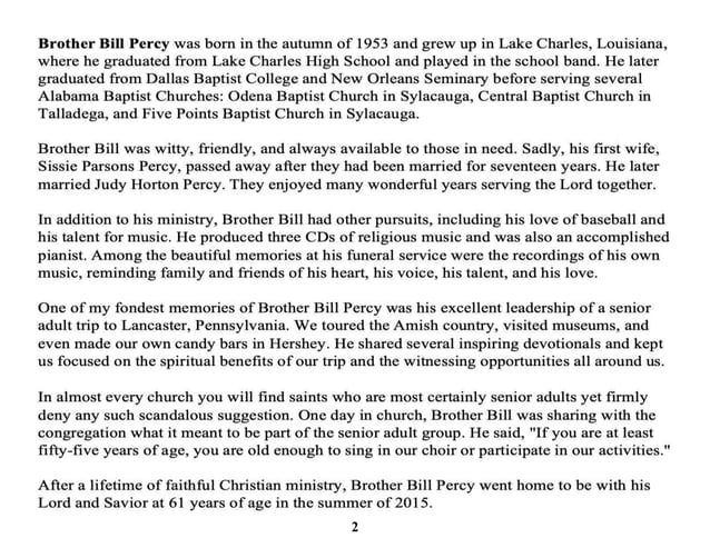 A MEMORIAL TRIBUTE TO THE FOUR BROTHER BILLS | PPT