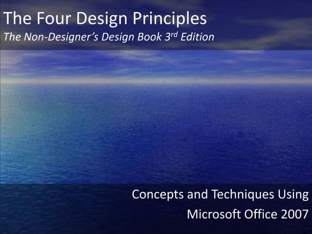 The four design principles | PPT