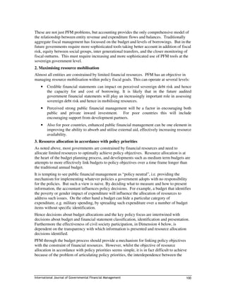 The four dimensions of public financial management | PDF