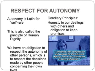 The four ethical principles | PPTX