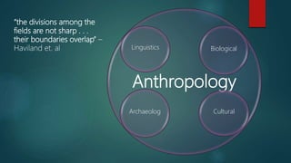 Anthropology: The four field approach | PPT