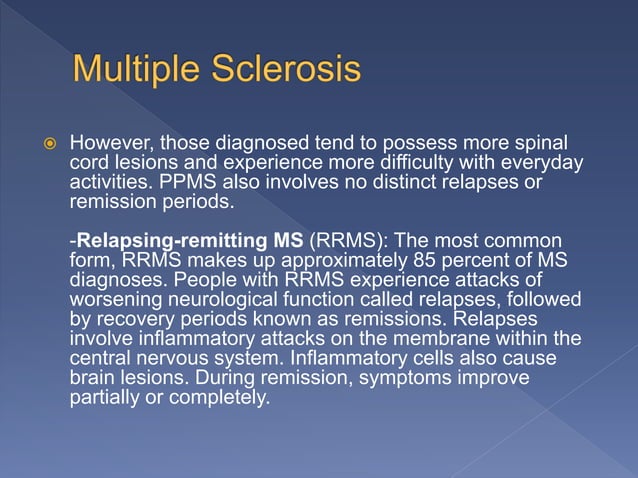 The Four Forms of Multiple Sclerosis | PPT