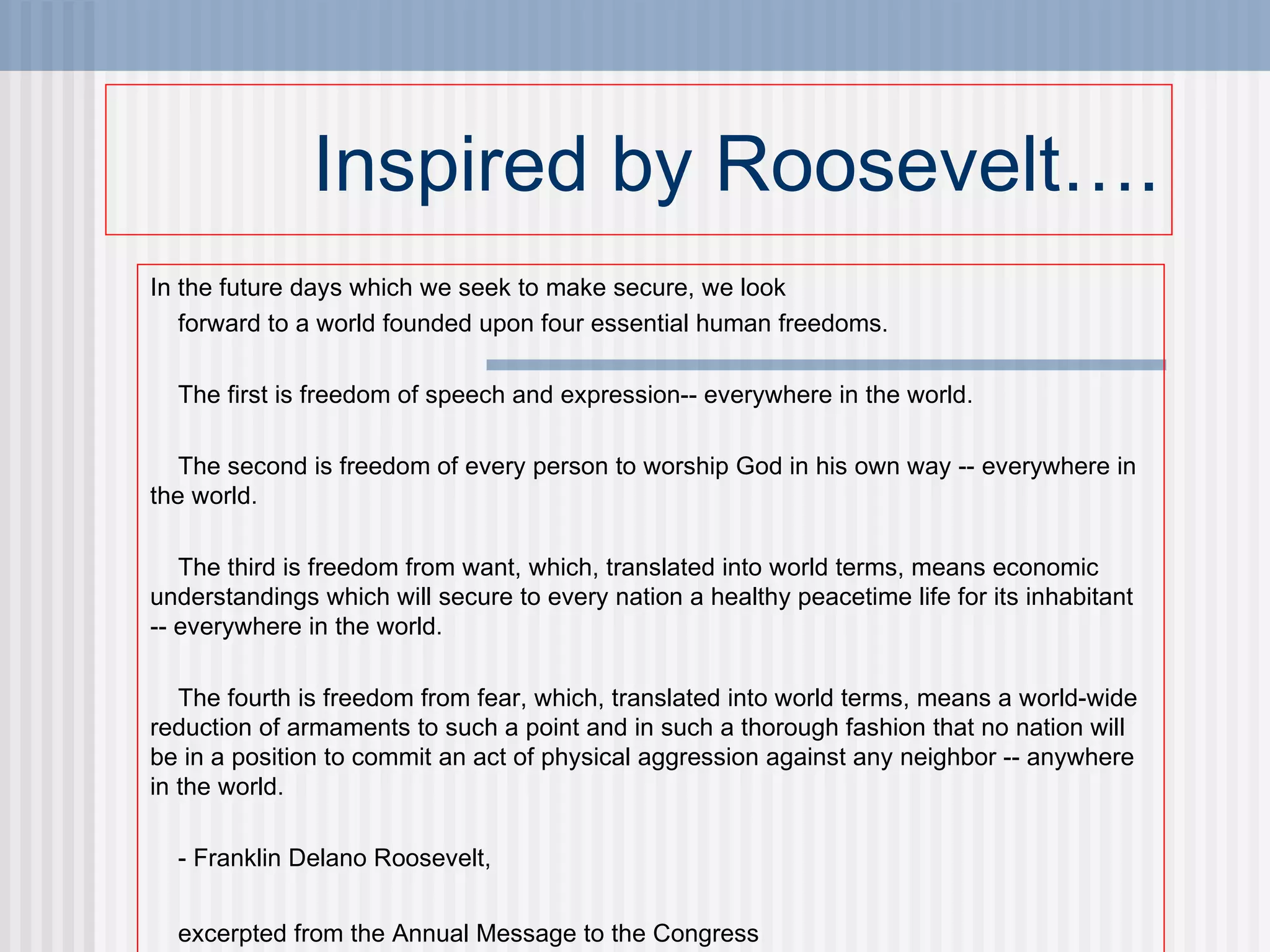The Four Freedoms | PPT