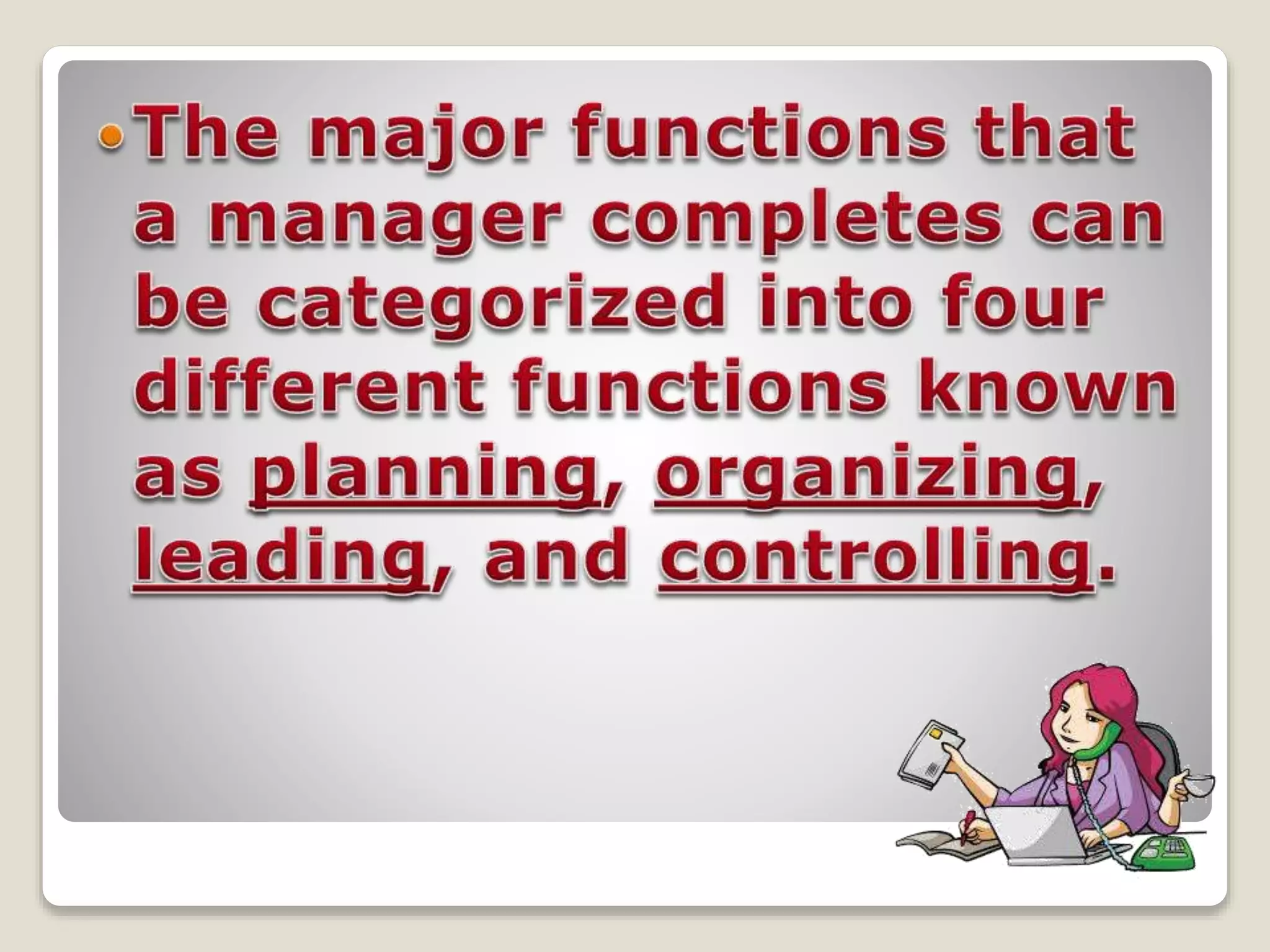 The Four Functions of Management | PPSX