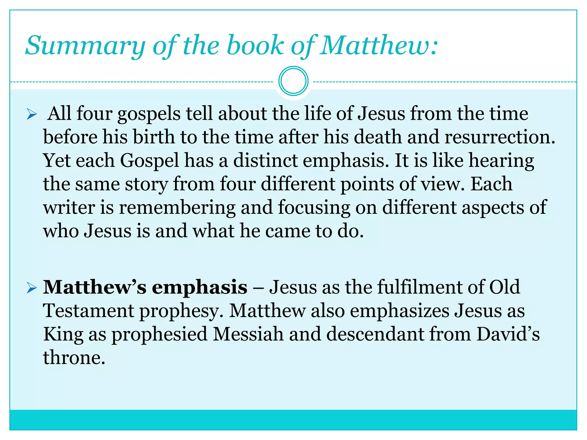 The four gospels | PPTX