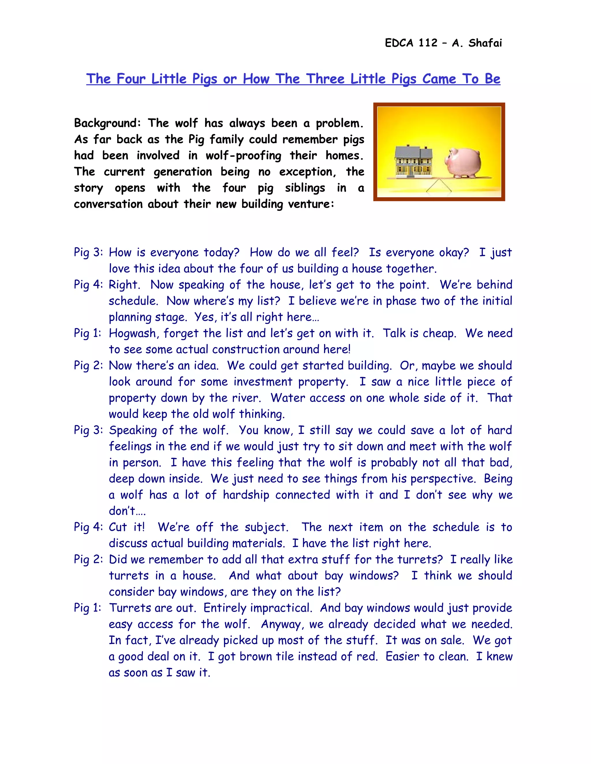 The Four Little Pigs | DOC